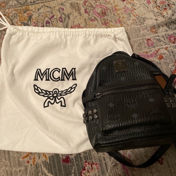 Bags | Authentic Designer Mcm Mini Stark Backpack Black | Poshmark